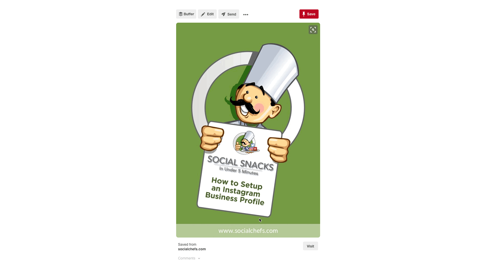 Pinterest Embed Code Social Chefs